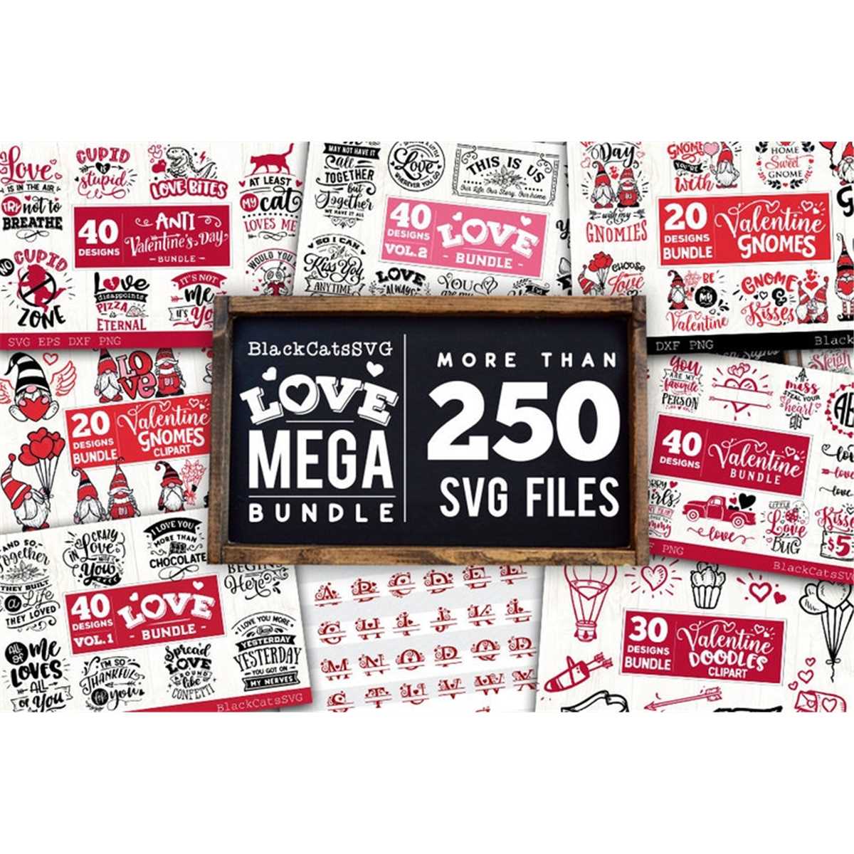 Valentine Mega Bundle SVG bundle 256 designs | Inspire Uplift
