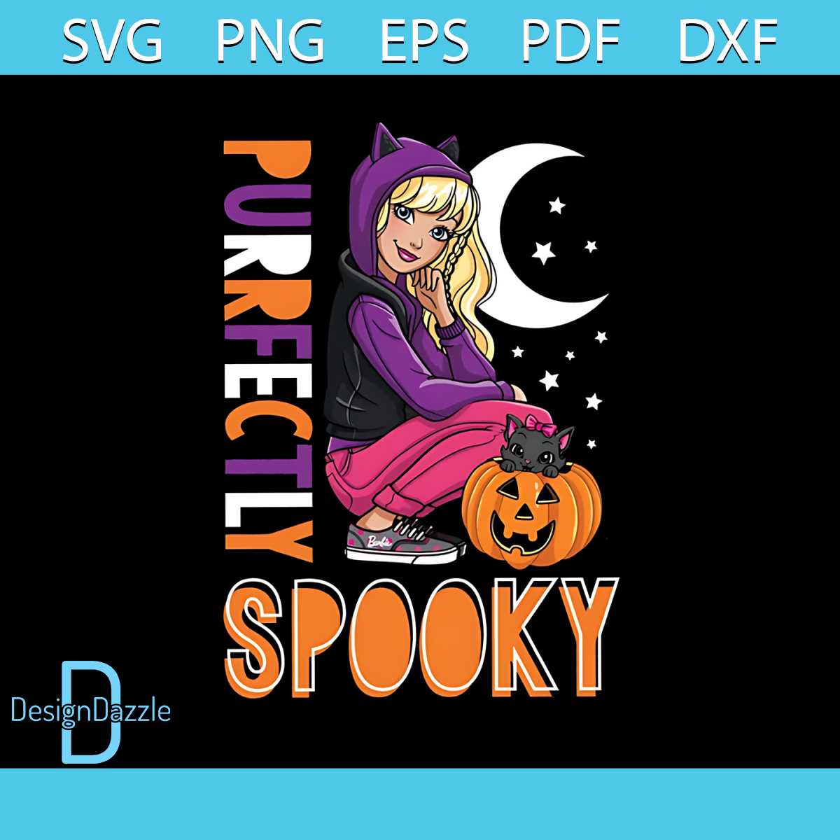 Barbie Purrfectly Spooky SVG Barbie Halloween PNG Download | Inspire Uplift