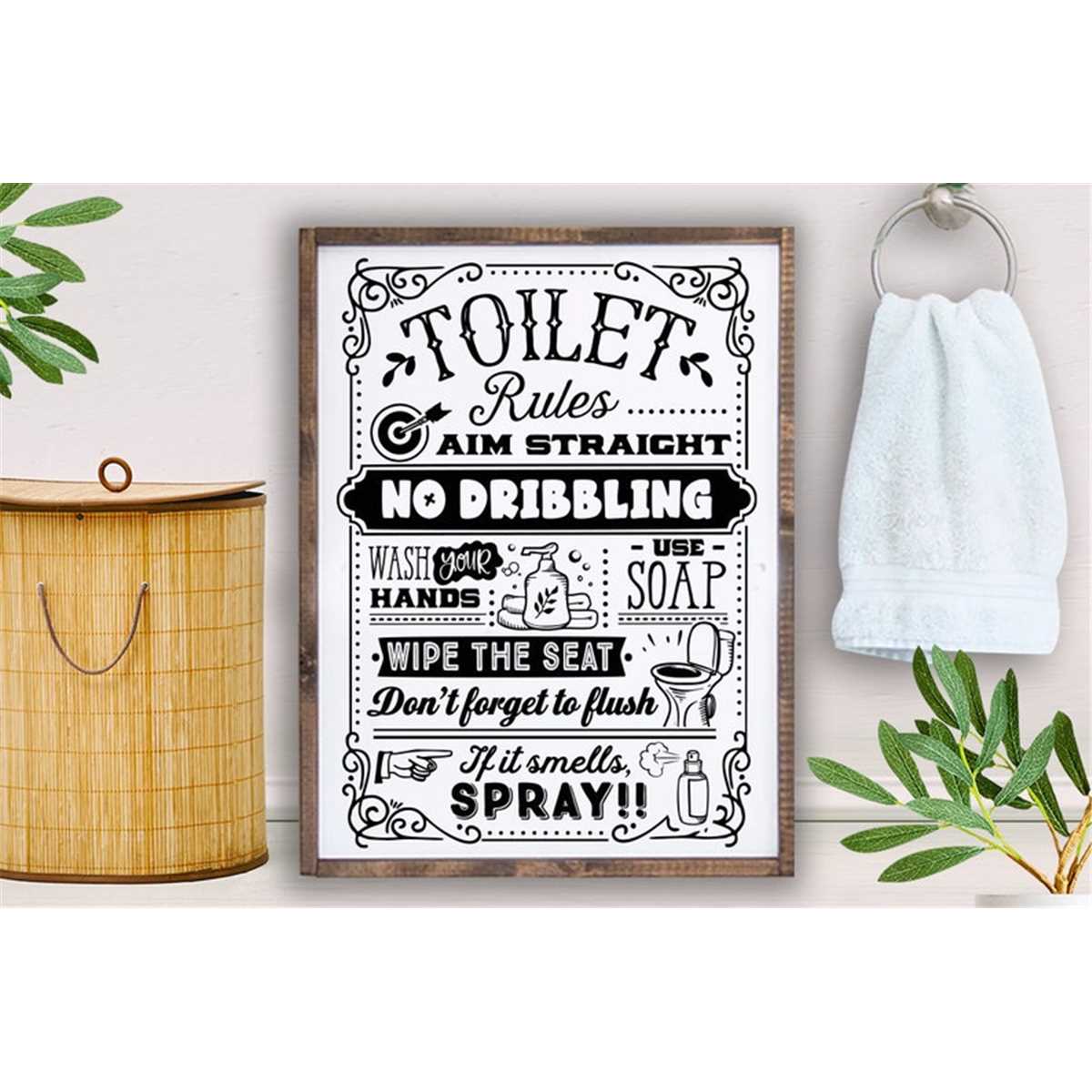 Toilet rules svg, Bathroom SVG, Bath SVG, Rules SVG, Farmhou | Inspire ...