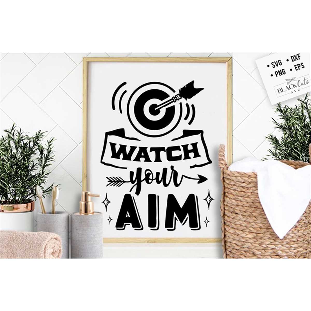Watch your aim svg, Bathroom SVG, Bath SVG, Rules SVG, Farmh | Inspire ...
