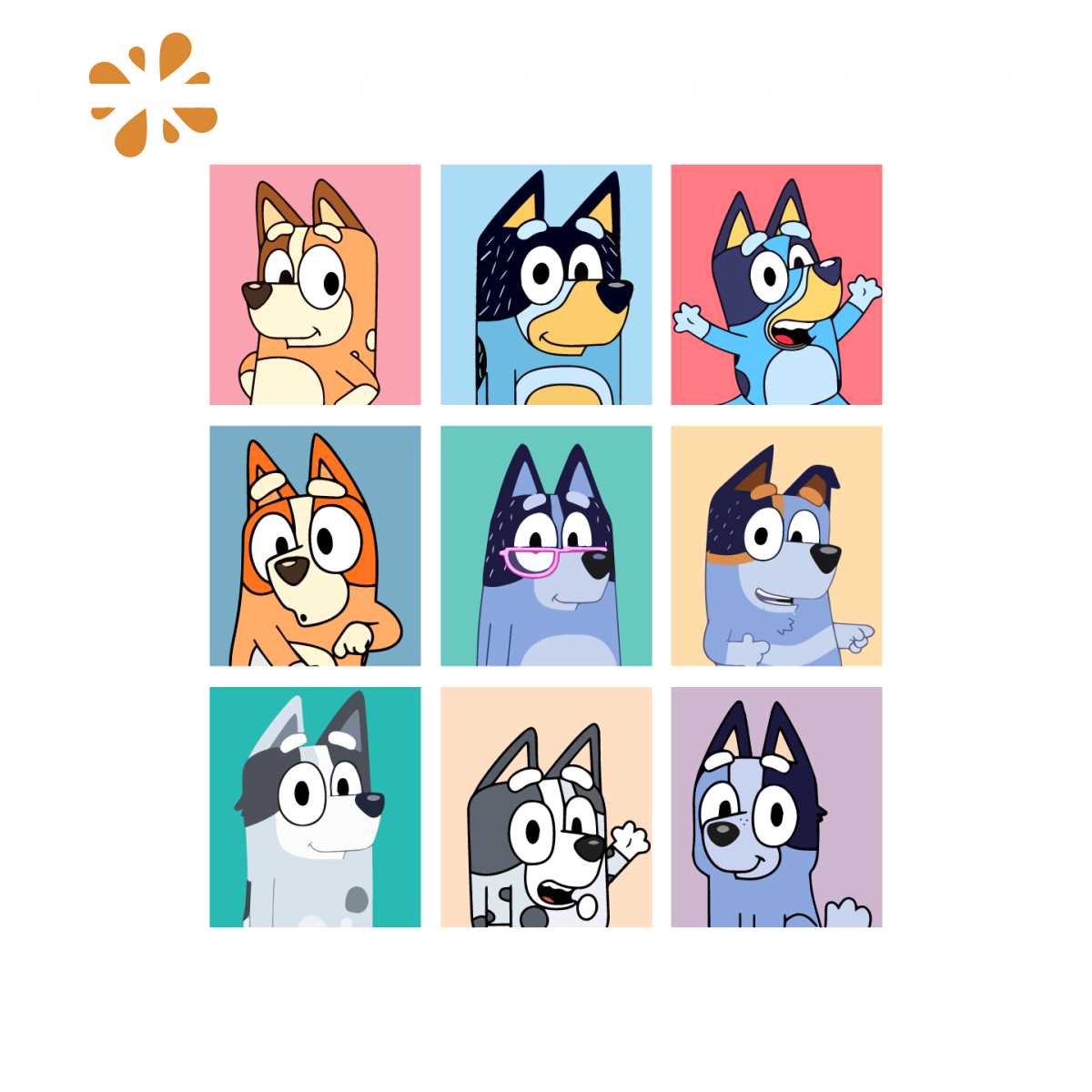 Retro Bluey Family SVG Bluey Party SVG Cutting Digital File | Inspire ...