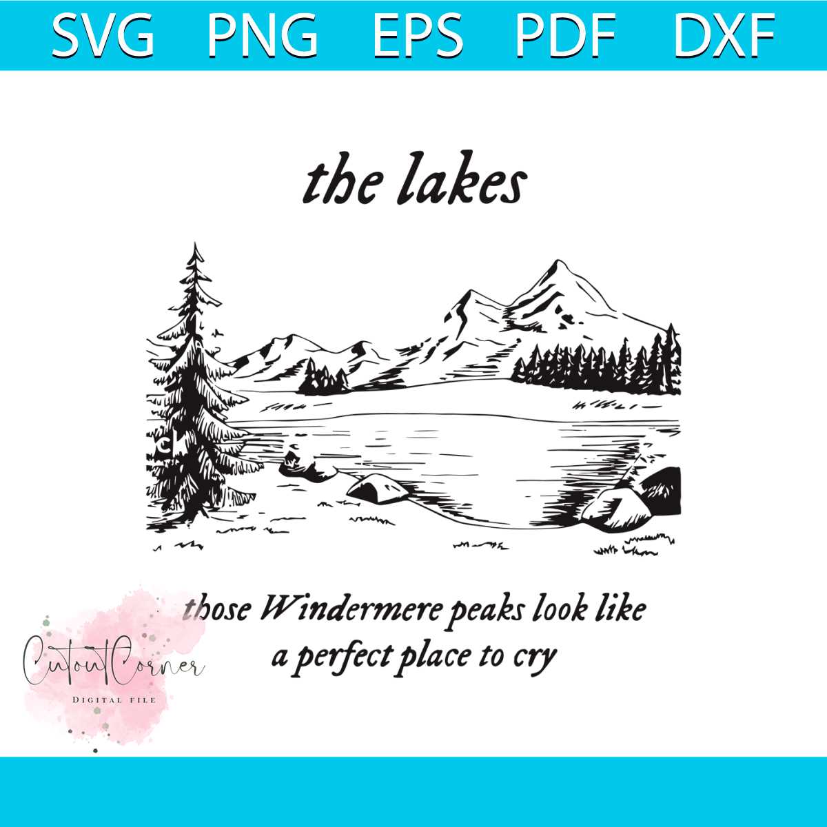 Vintage The Lakes Taylor SVG Folklore Album SVG File For Cri | Inspire ...