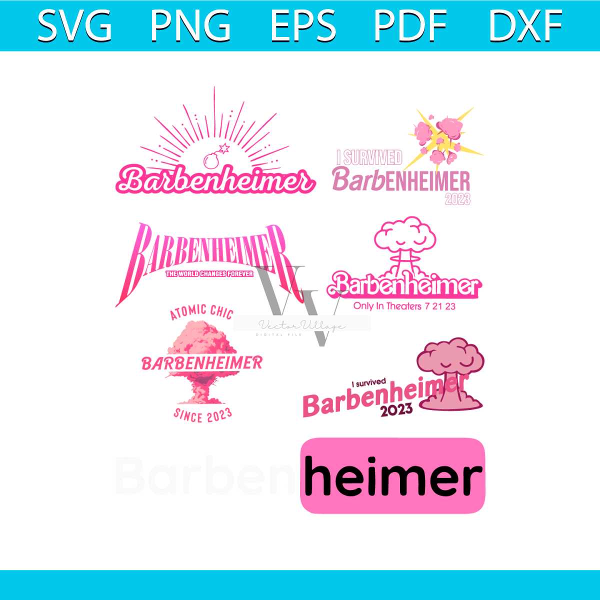 Barbenheimer 2023 Barbie x Oppenheimer Movie SVG Bundle | Inspire Uplift
