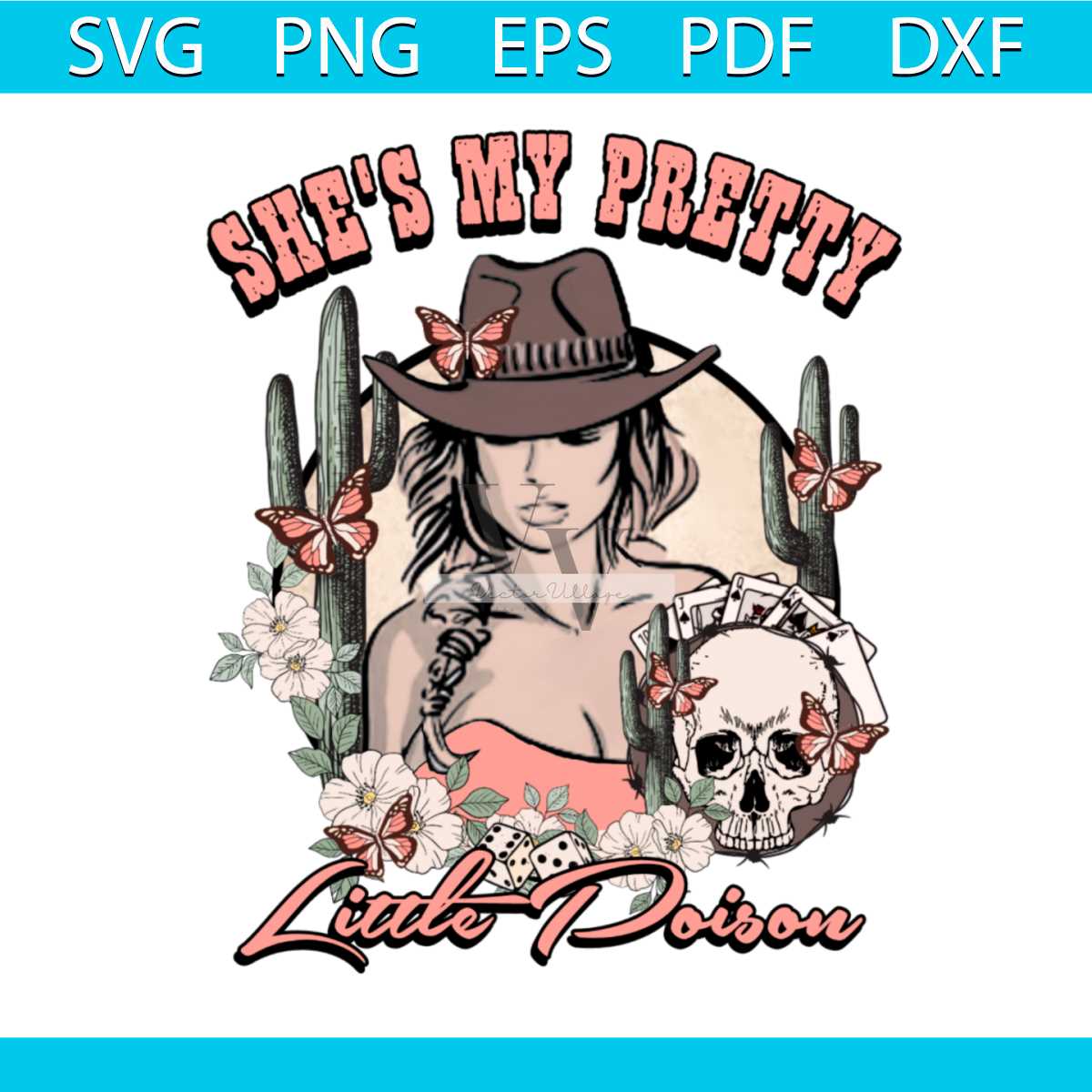 She Is My Pretty Little Poison PNG Sublimation Download | Inspire Uplift