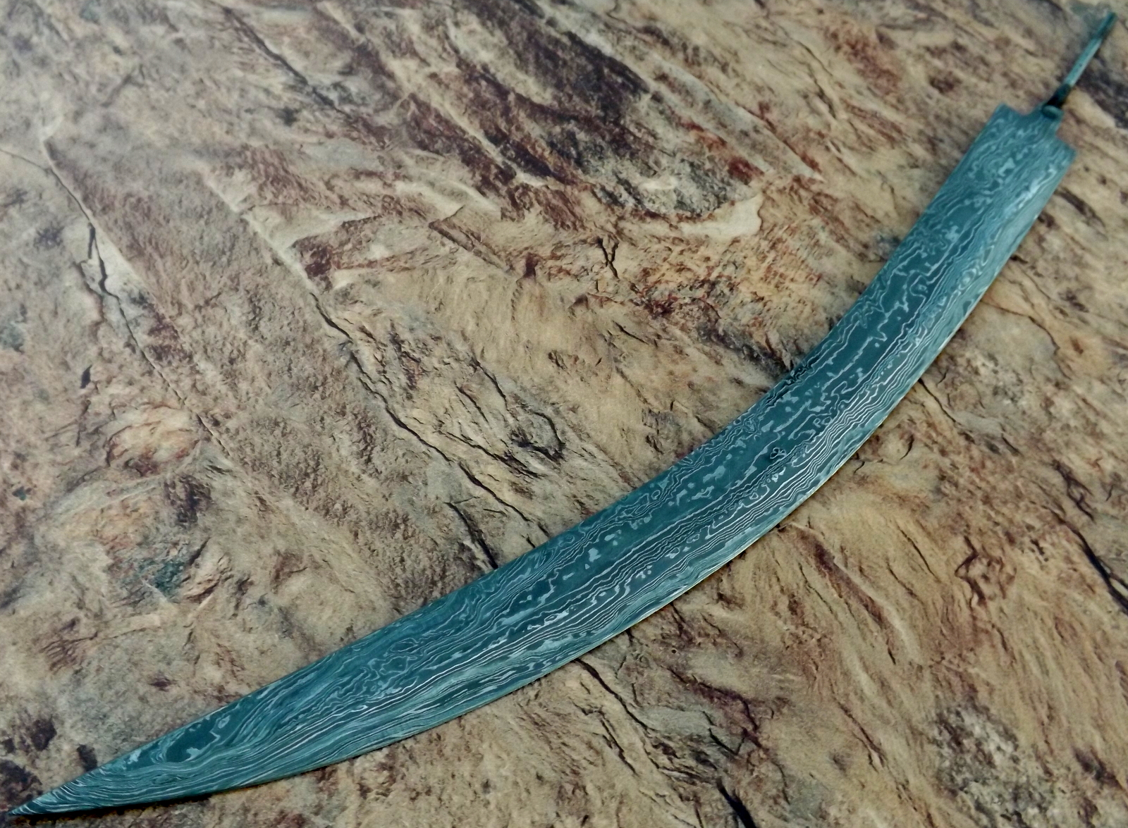 Custom Handmade Damascus steel 19'' Ninja Sword Blank Blade | Inspire ...