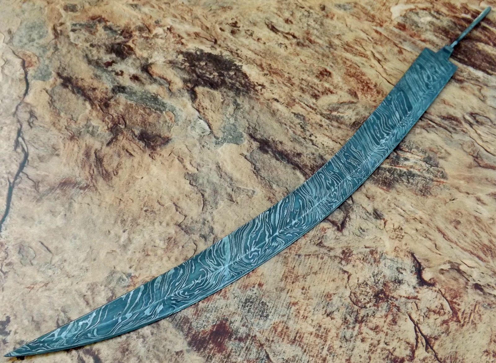 Custom Handmade Damascus steel 19'' Ninja Sword Blank Blade | Inspire ...