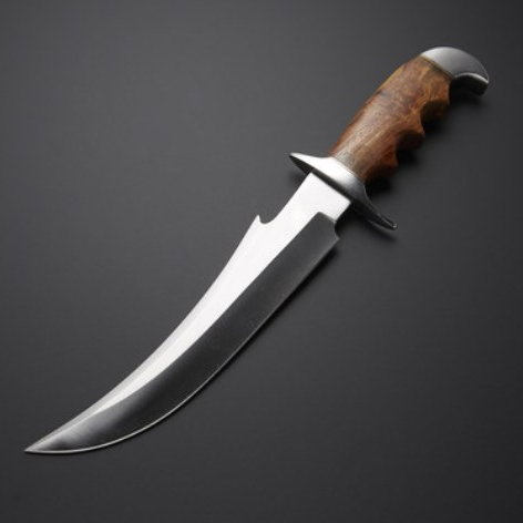 CUSTOMIZABLE HUNTING KNIFE WITH BROWN LEATHER SHEATH | Inspire Uplift
