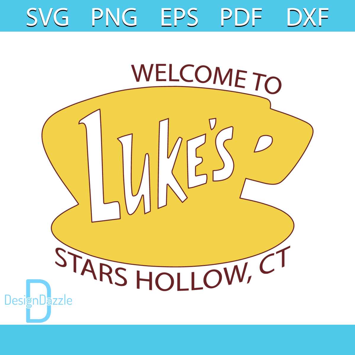 Lukes Diner Vintage Welcome To Lukes Stars Hollow SVG File | Inspire Uplift
