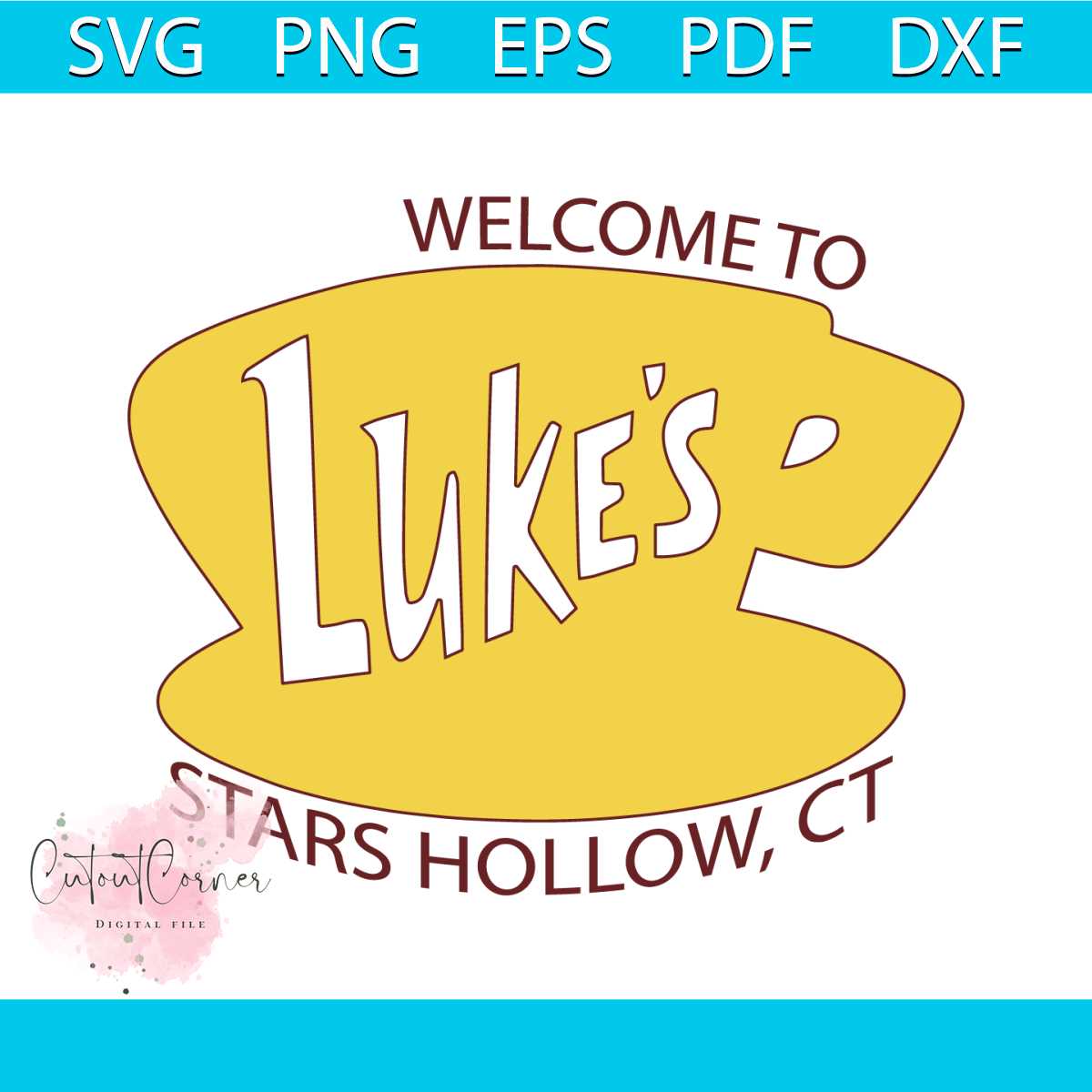 Lukes Diner Vintage Welcome To Lukes Stars Hollow SVG File | Inspire Uplift