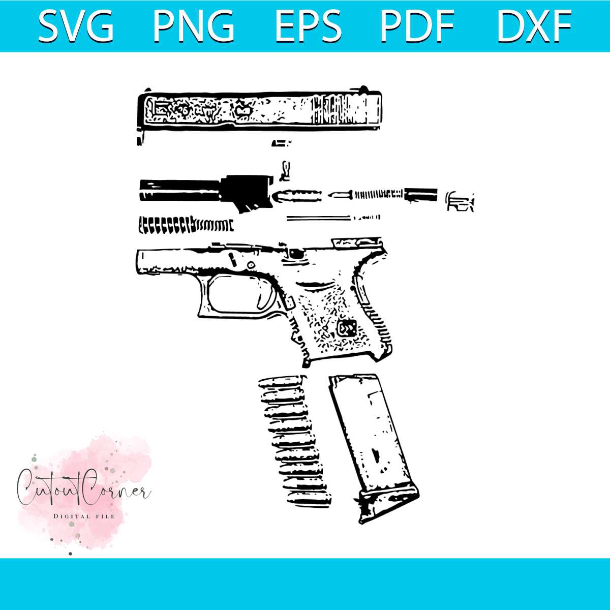 Vintage In Glock We Trust SVG Gun Control SVG Cutting File | Inspire Uplift