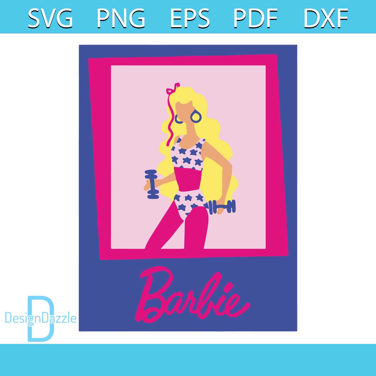 Funny Fitness Barbie SVG Vintage Barbie Girl SVG Cricut File | Inspire ...