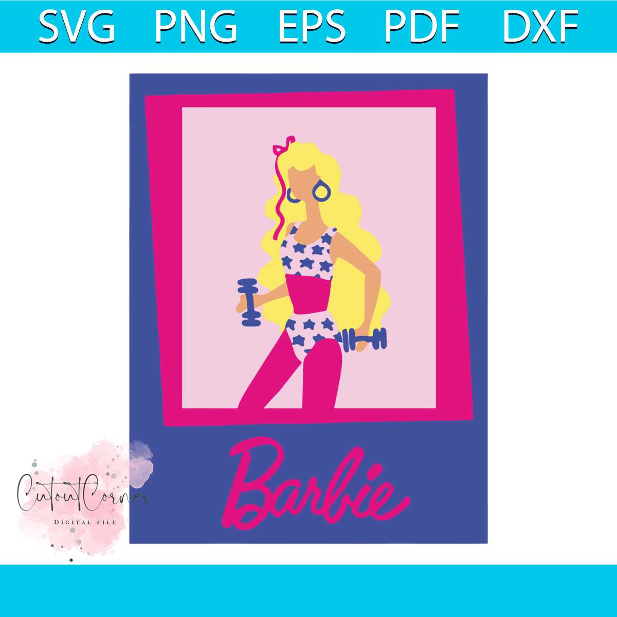 Funny Fitness Barbie SVG Vintage Barbie Girl SVG Cricut File - Inspire ...