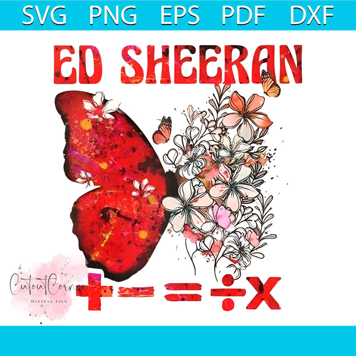 Ed Sheeran Tour PNG Butterfly Mathematics Tour PNG Download | Inspire ...