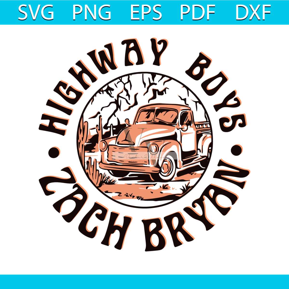 Zach Bryan Highway Boys SVG Country Music SVG Cricut File | Inspire Uplift