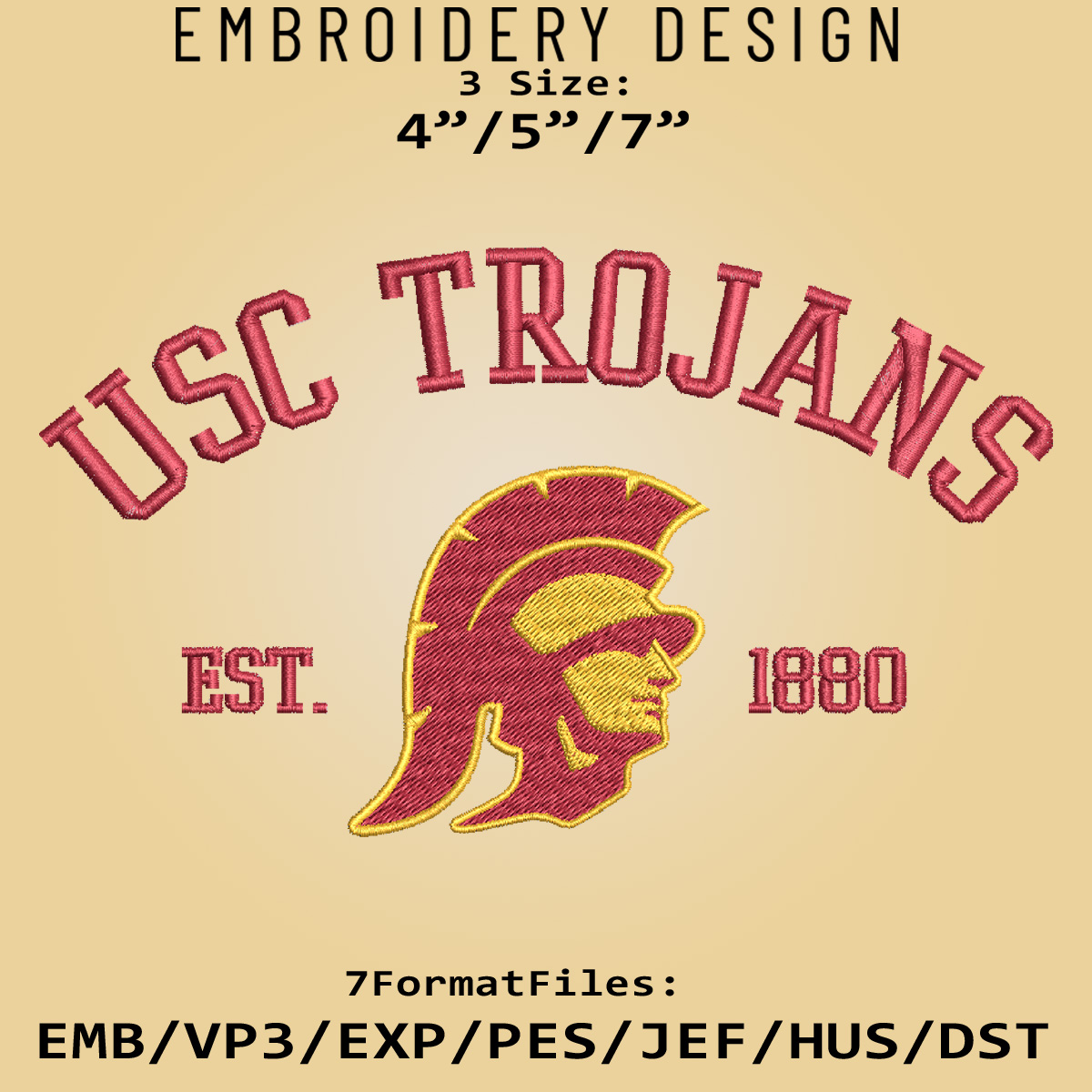 USC Trojans embroidery design, NCAA Logo Embroidery Files, N - Inspire ...