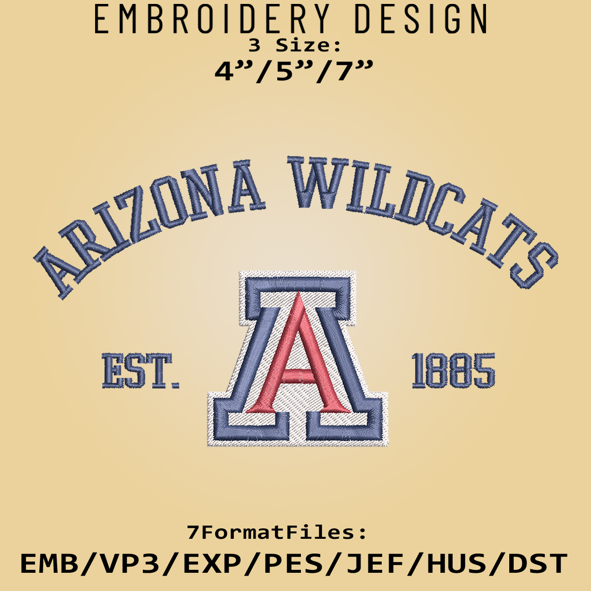 Arizona Wildcats embroidery design, NCAA Logo Embroidery Fil | Inspire ...