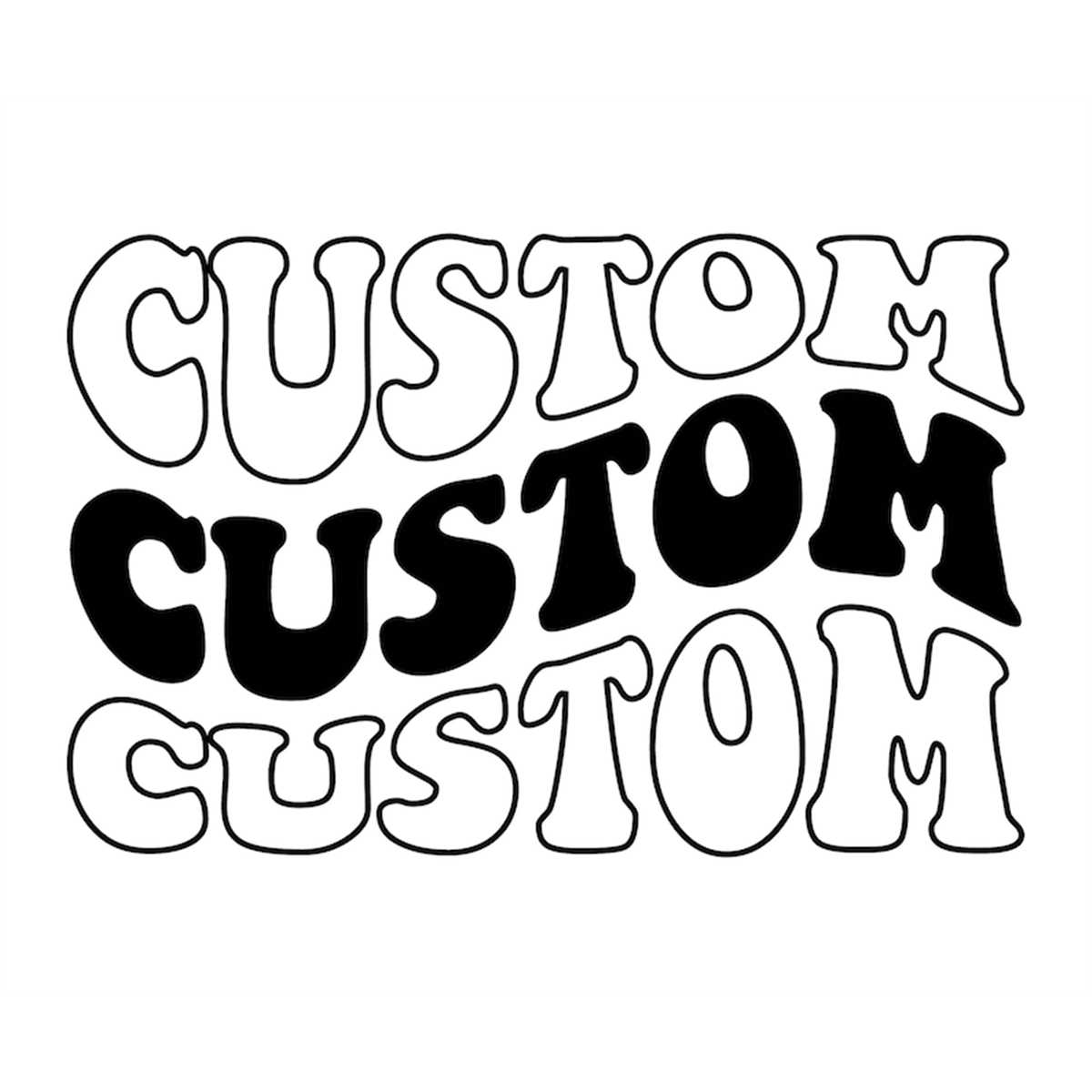 Custom Wavy Text Svg, Personalized Retro Wavy Text Svg, Vint - Inspire ...