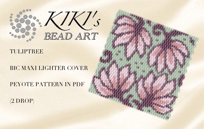 Lighter Cover pattern Peyote Pattern bead pattern for BIC MA | Inspire ...