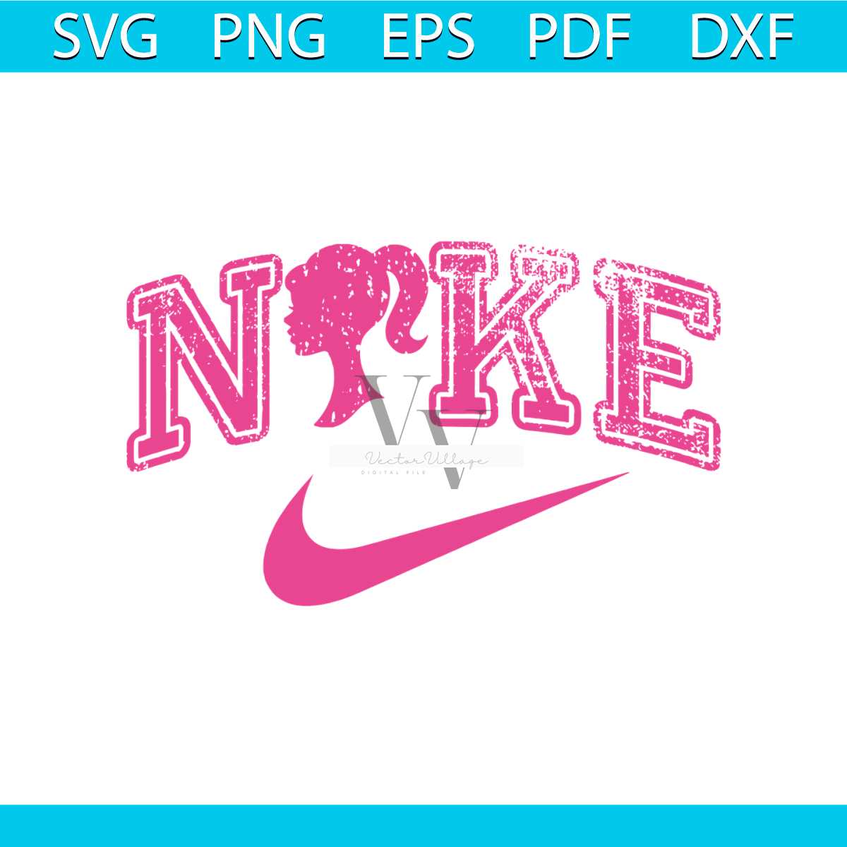 Sportive Pink Girl SVG Nike Barbie Girl SVG Cutting Digital | Inspire ...