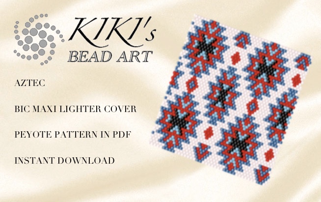 Lighter Cover pattern Peyote Pattern, bead pattern for BIC M | Inspire ...