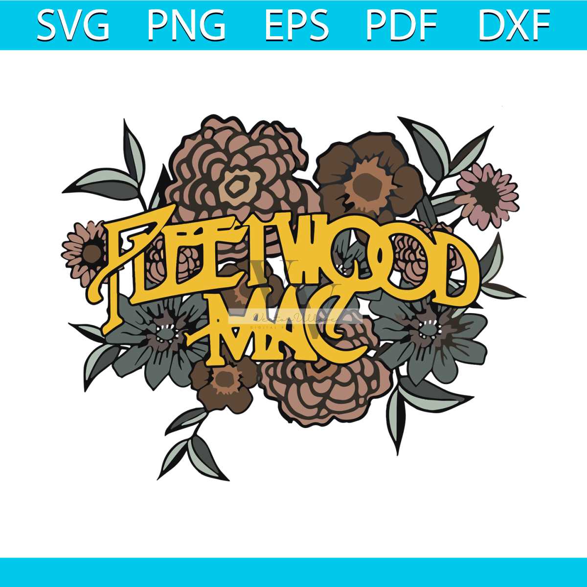 Vintage Fleetwood Mac Rock Band SVG Digital Cricut File | Inspire Uplift