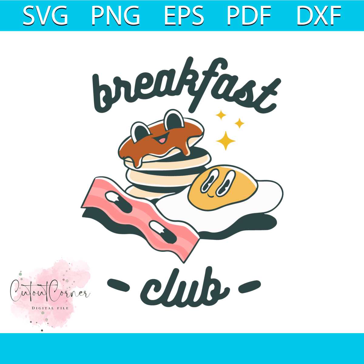 Funny Pancake Breakfast Club Mascot SVG Graphic Design File | Inspire ...
