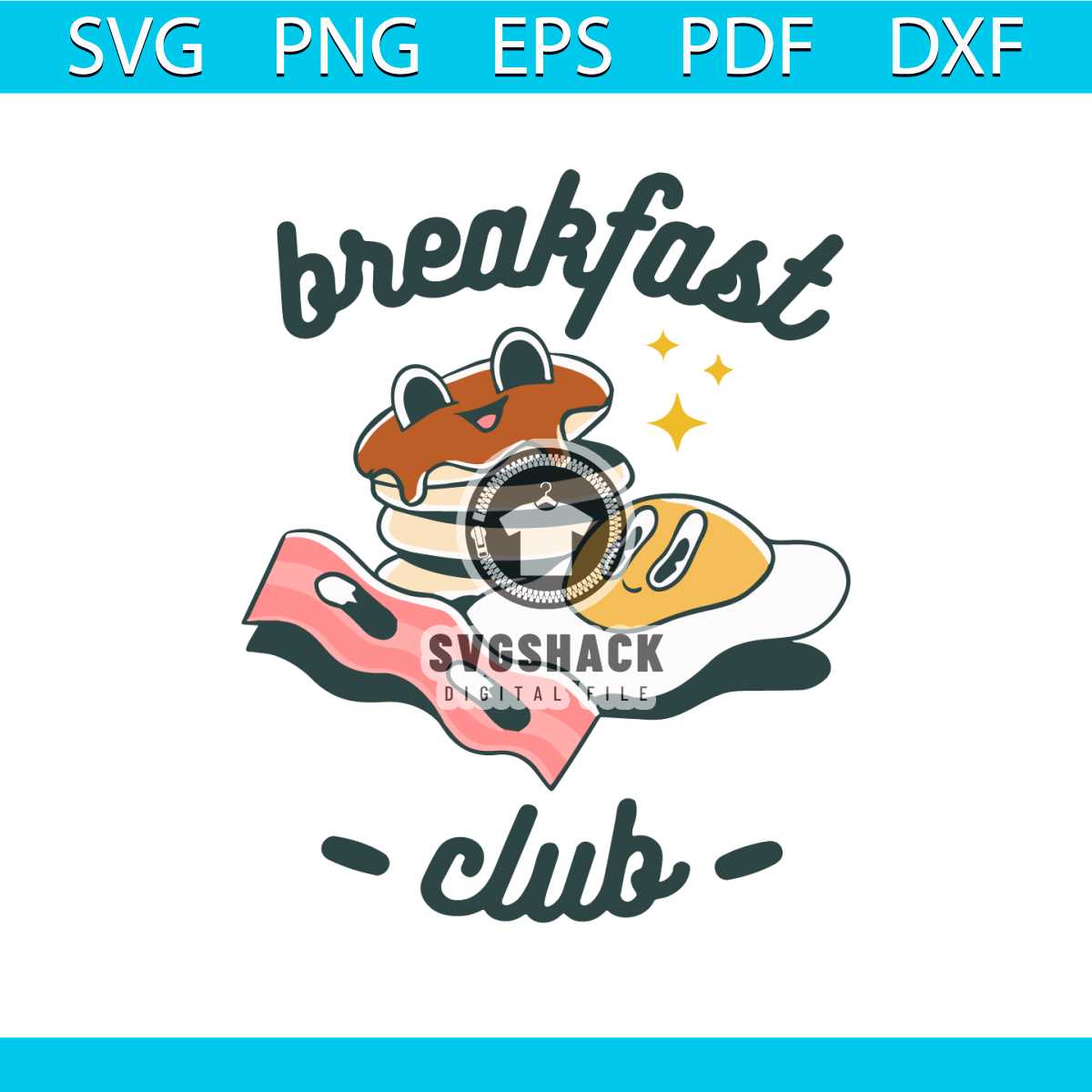 Funny Pancake Breakfast Club Mascot SVG Graphic Design File - Inspire ...