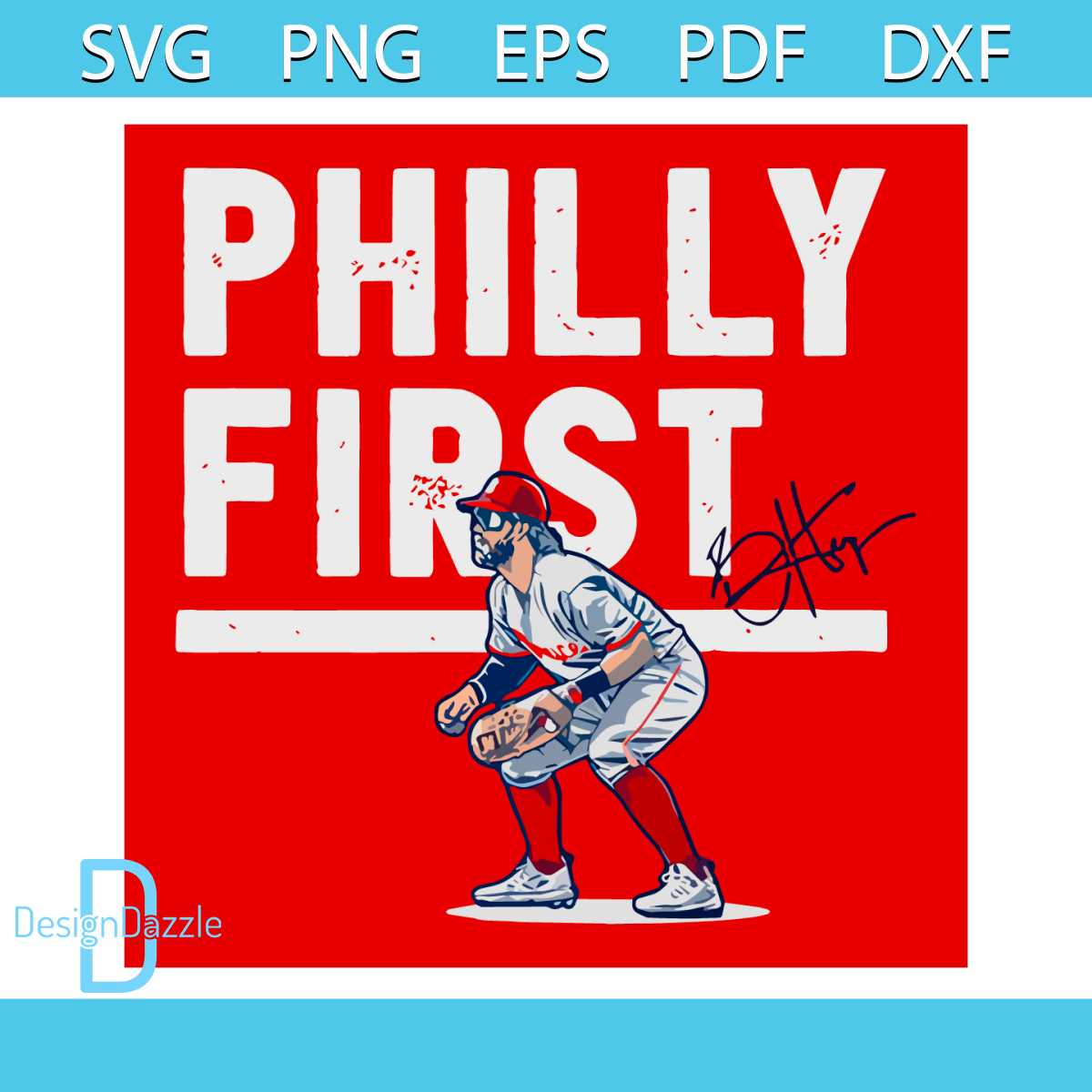 Bryce Harper Phylly First SVG Philadelphia Phillies SVG File | Inspire ...