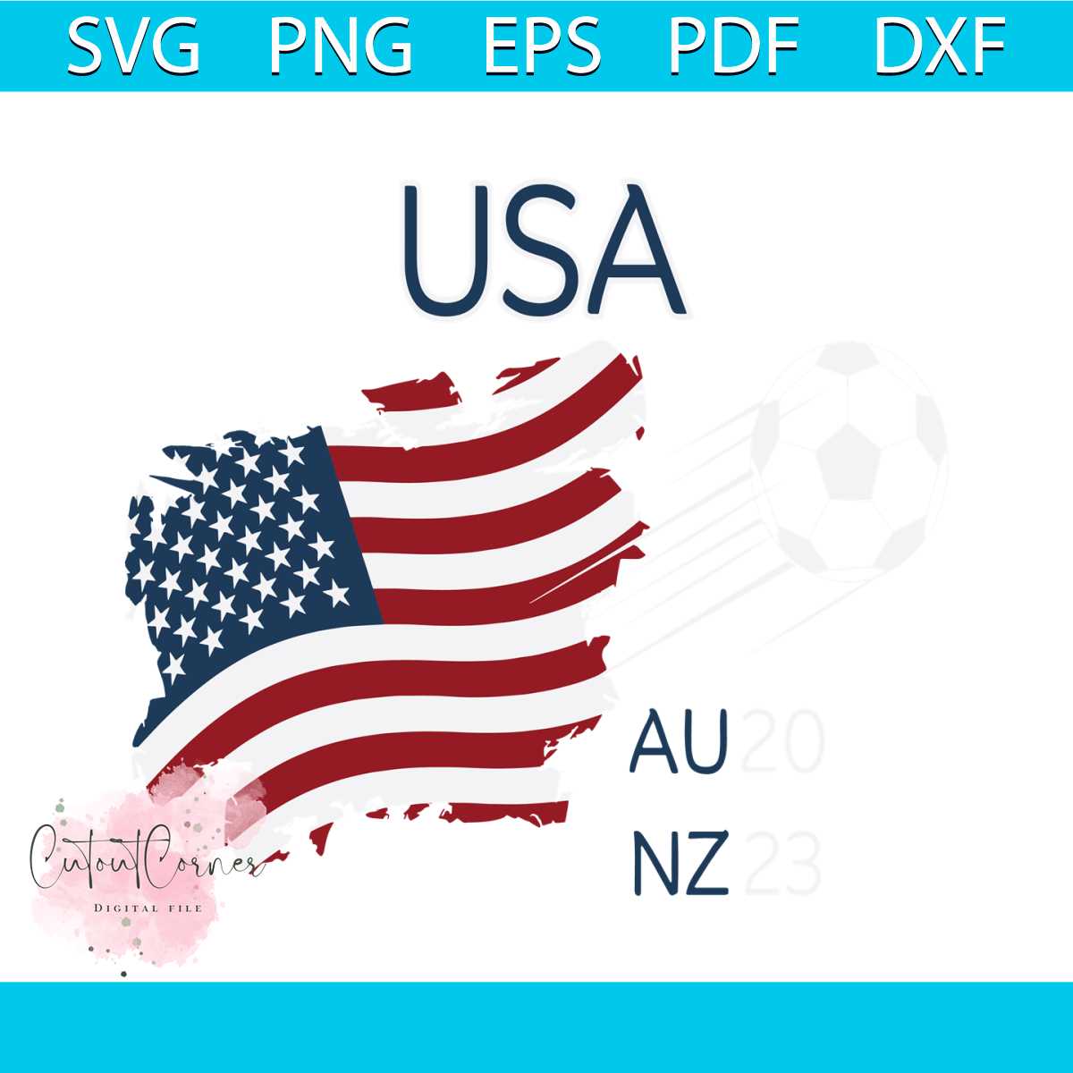 Soccer Supporters Womens USA World Cup Soccer SVG File | Inspire Uplift