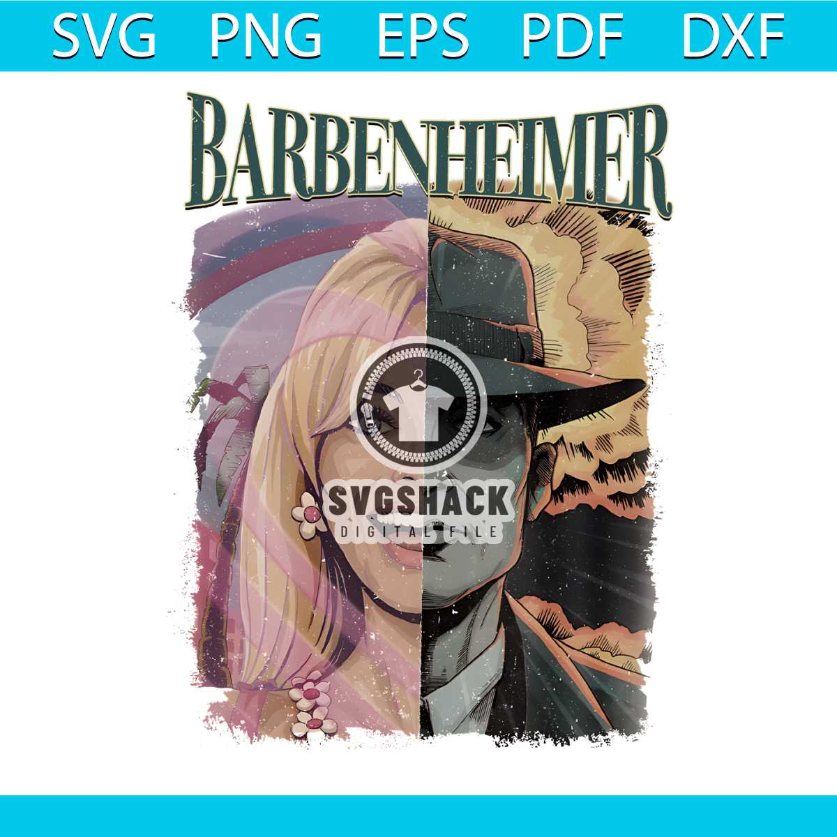Vintage Barbenheimer SVG Barbie and Oppenheimer PNG File - Inspire Uplift