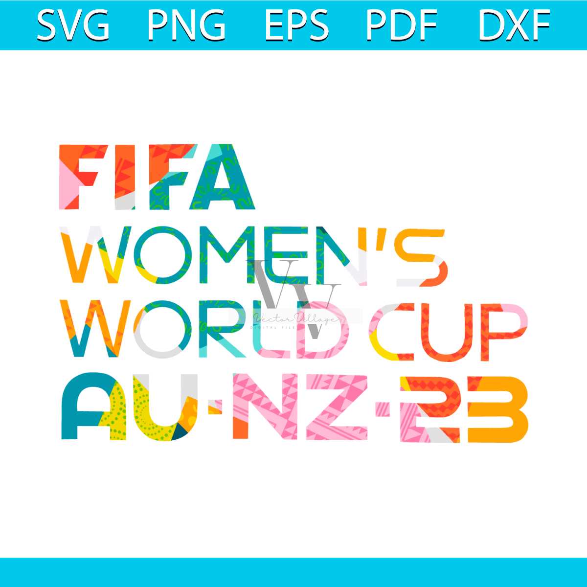 FIFAWWC 2023 White Wordmark SVG Womens World Cup SVG - Inspire Uplift