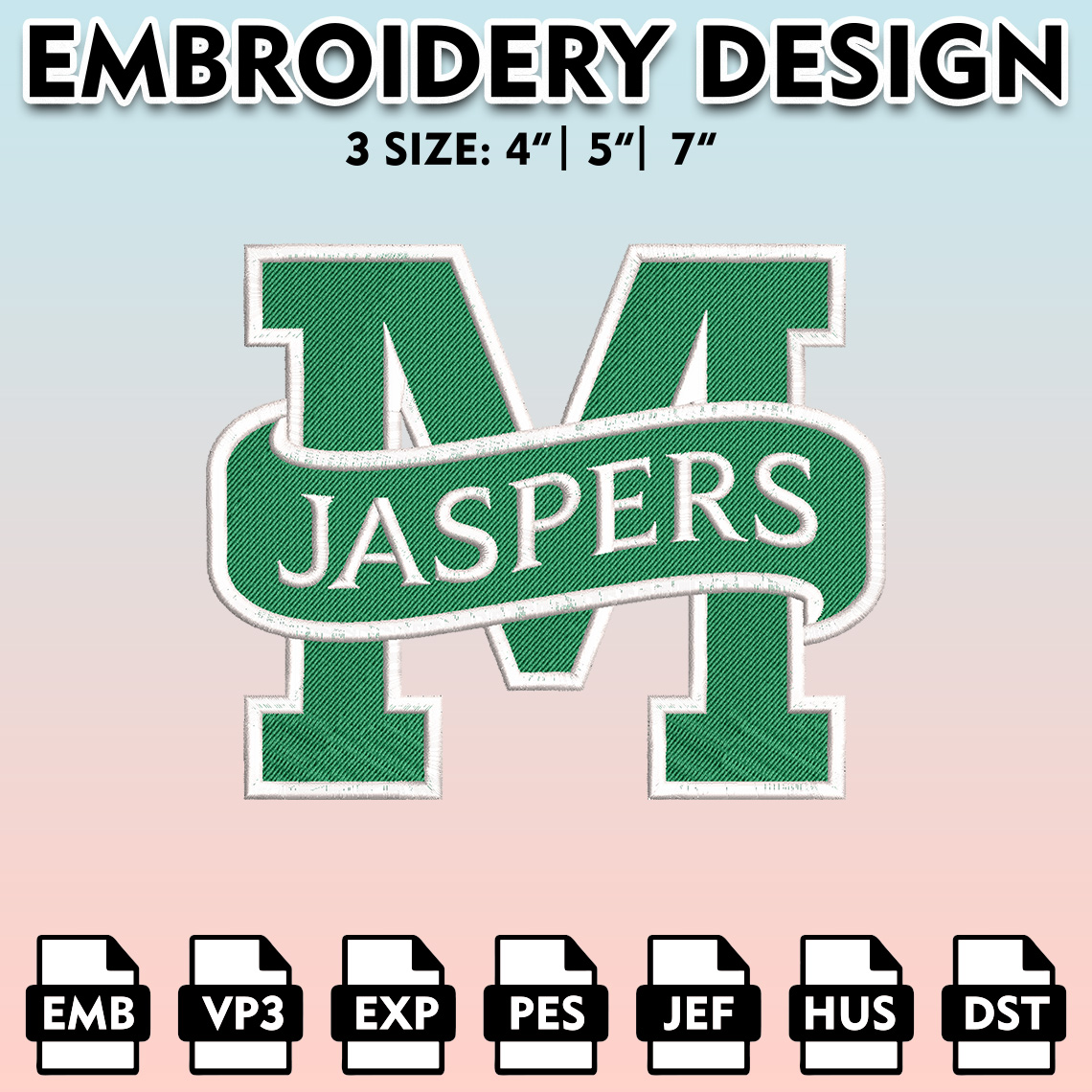 NCAA Logo Embroidery Designs, NCAA Manhattan Jaspers, Manhat | Inspire ...