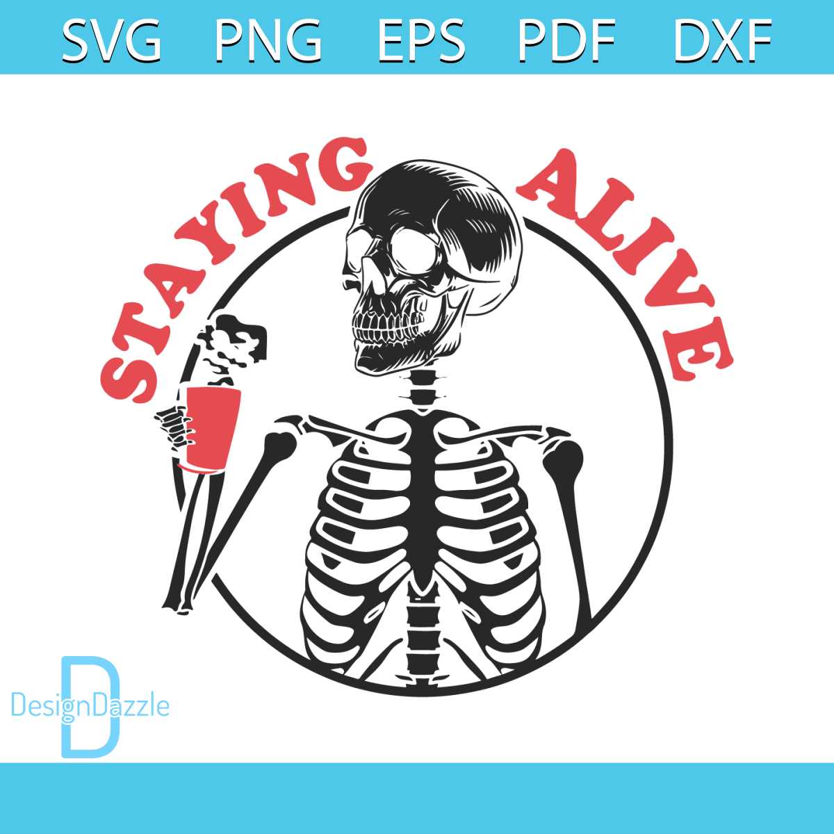 Staying Alive Funny Spooky Halloween Svg Silhouette Cricut F | Inspire ...