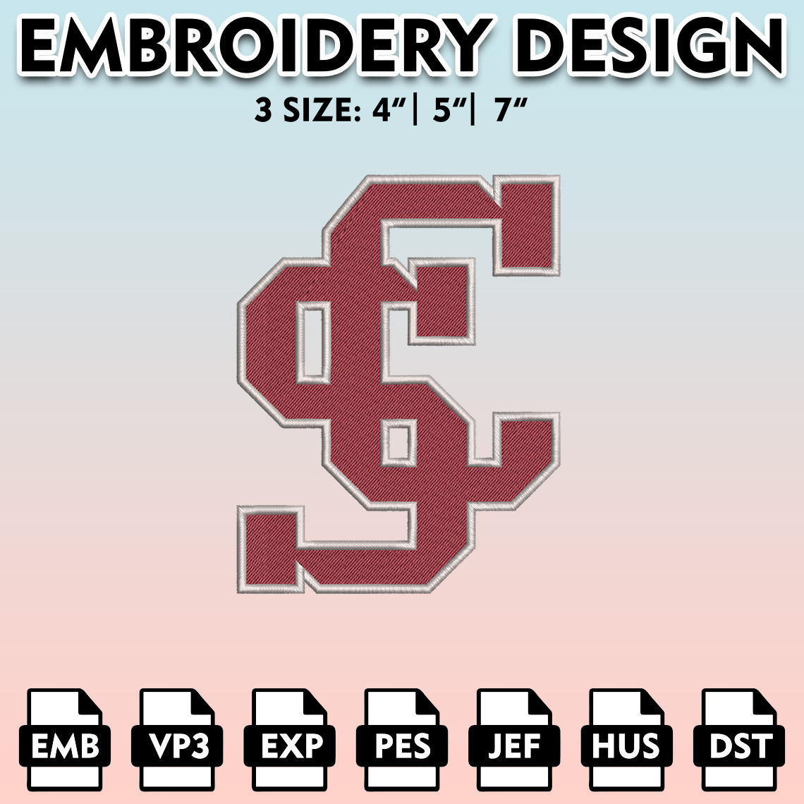 NCAA Logo Embroidery Designs, NCAA Santa Clara Broncos, Clar | Inspire ...