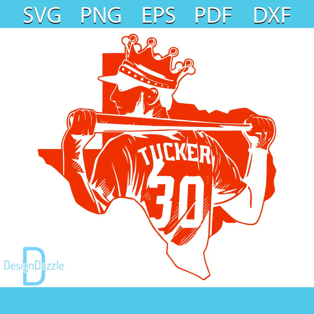 Kyle Tucker King Of Texas SVG MLB Player SVG Digital File | Inspire Uplift