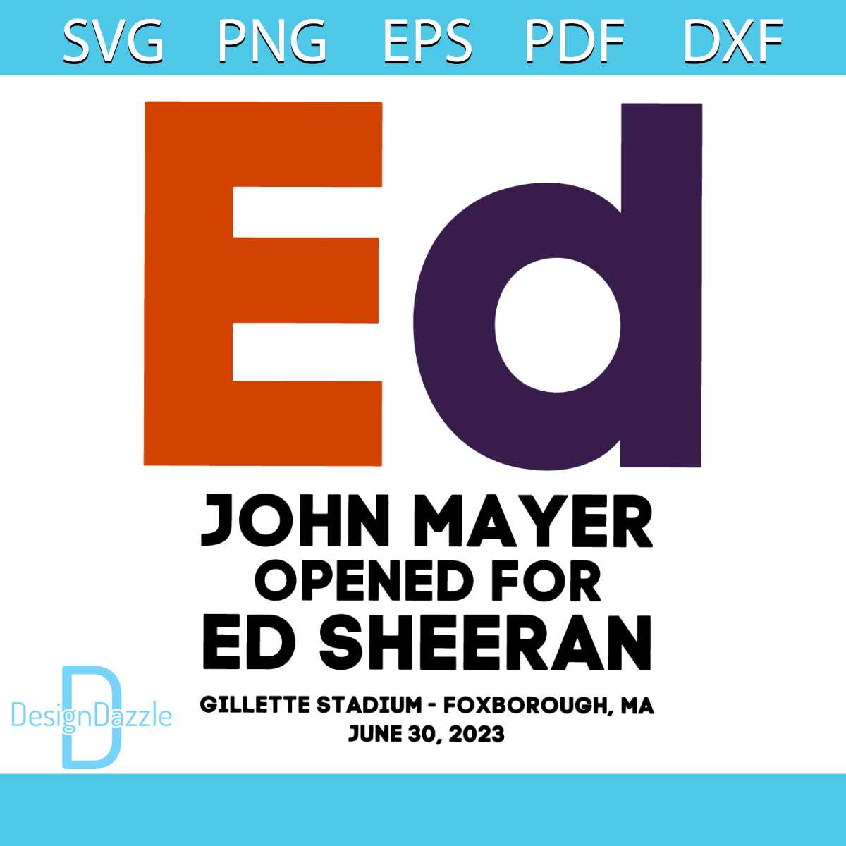 Ed John Mayer Opended For Ed Sheeran SVG Cutting File | Inspire Uplift