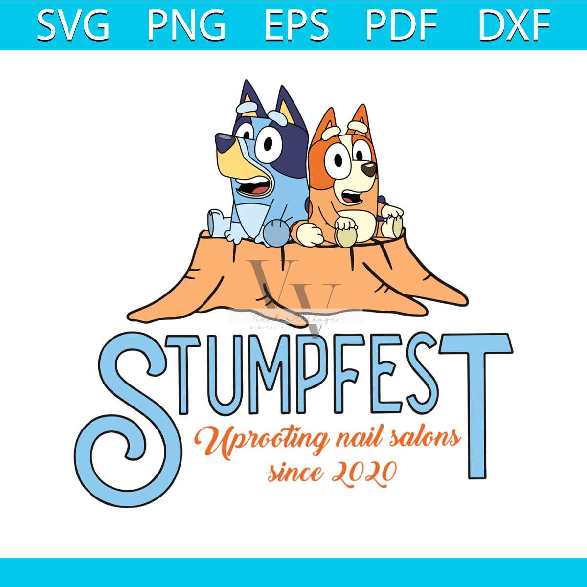 Stumpfest Bluey Cartoon Dog Family SVG Cutting Digital File | Inspire ...