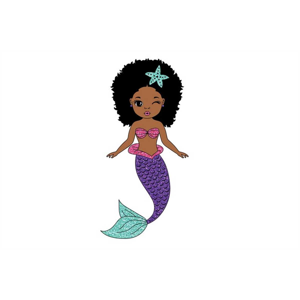 Afro Mermaid Svg, Black Mermaid Svg, Ocean Girl, Black Woman | Inspire ...