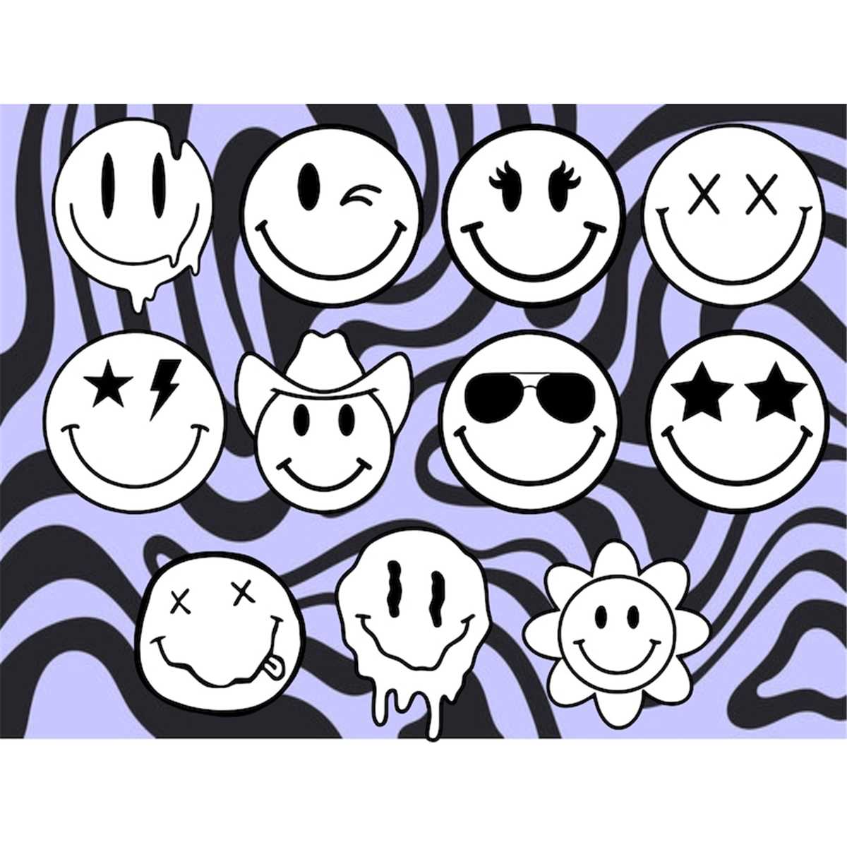 Smiley Face SVG Bundle, smiley face SVG, smile SVG, trippy s - Inspire ...