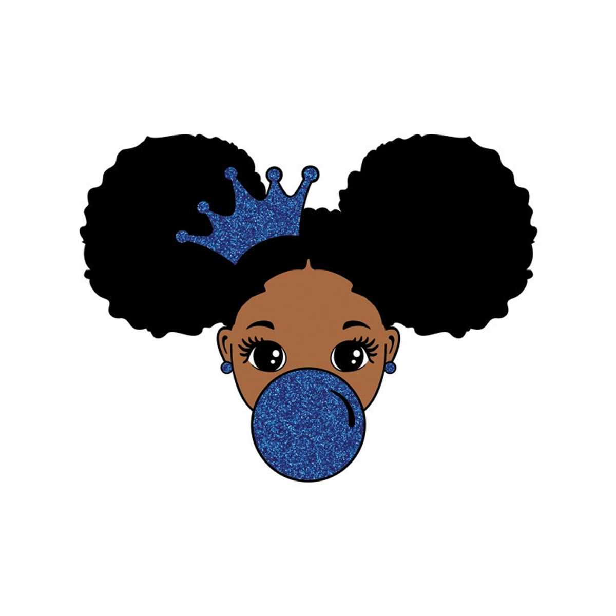 Afro Princess Girl, Black Queen Svg, Glitter Png, Black Girl | Inspire ...
