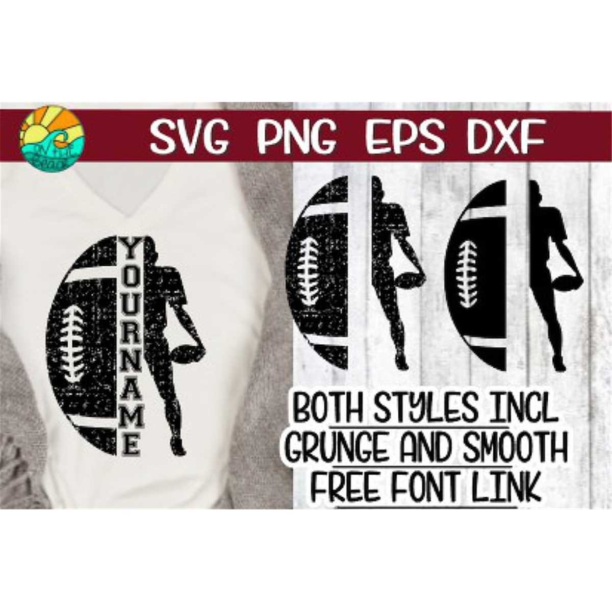 Your Name SVG, Football Cut file, Split svg, School spirit, | Inspire ...