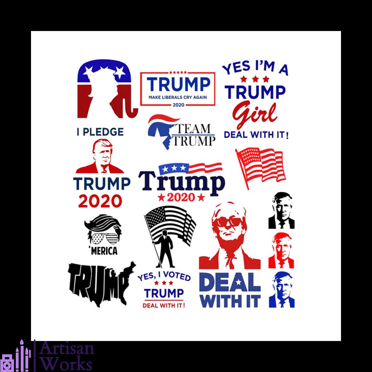 Donald trump svg bundle, giving middle finger, flipping off - Inspire ...