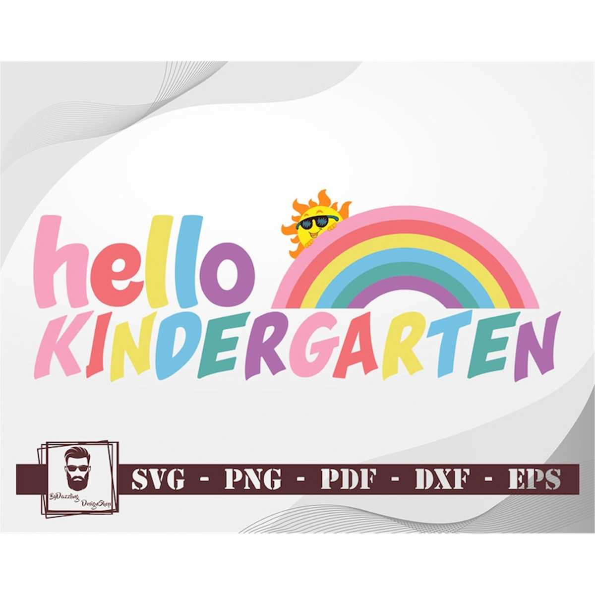 Hello Kindergarten Svg, Back To School Svg, 1st Day of Schoo | Inspire ...