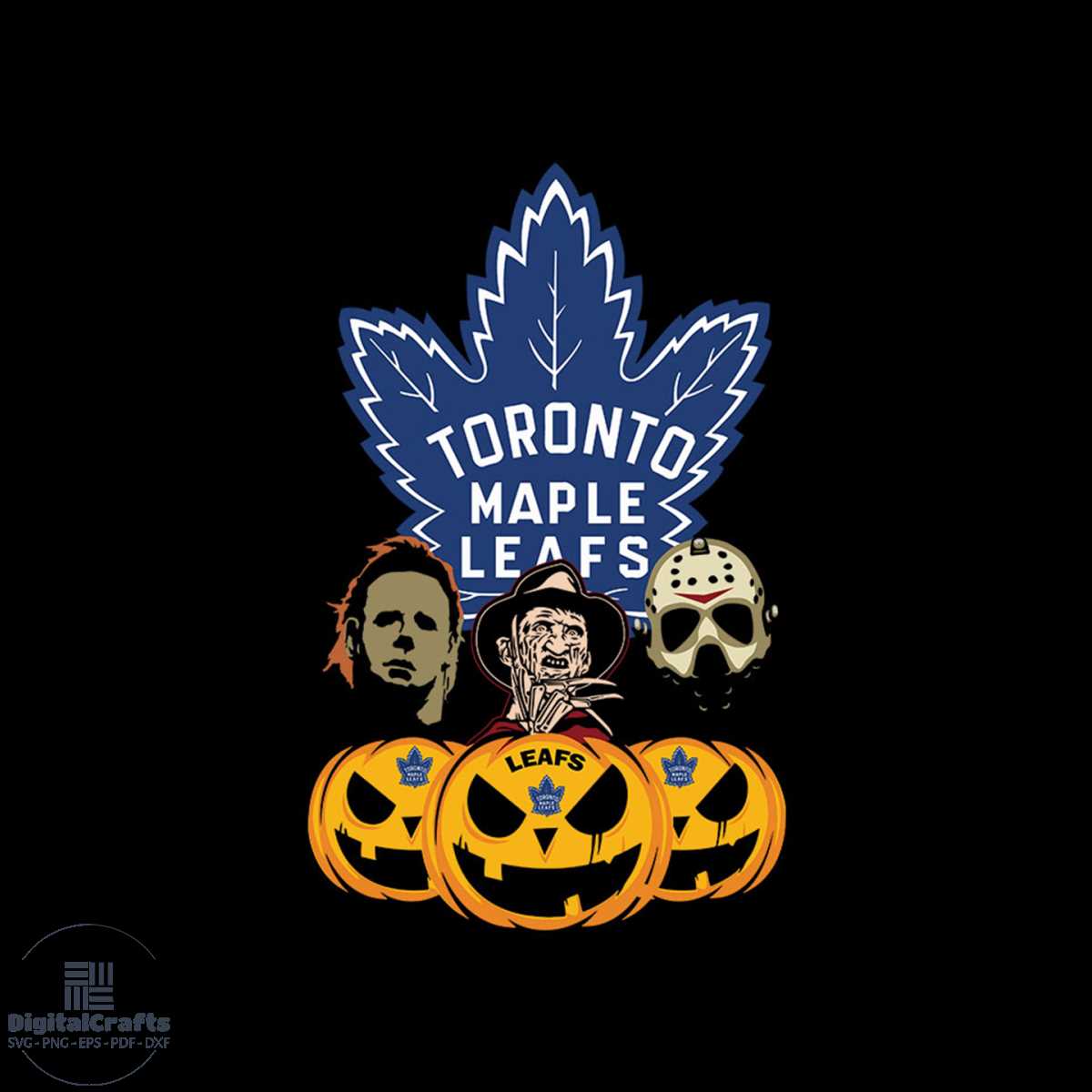 Toronto Maple Leafs Halloween Horror Movie Pumpkin Svg, Jaso | Inspire ...