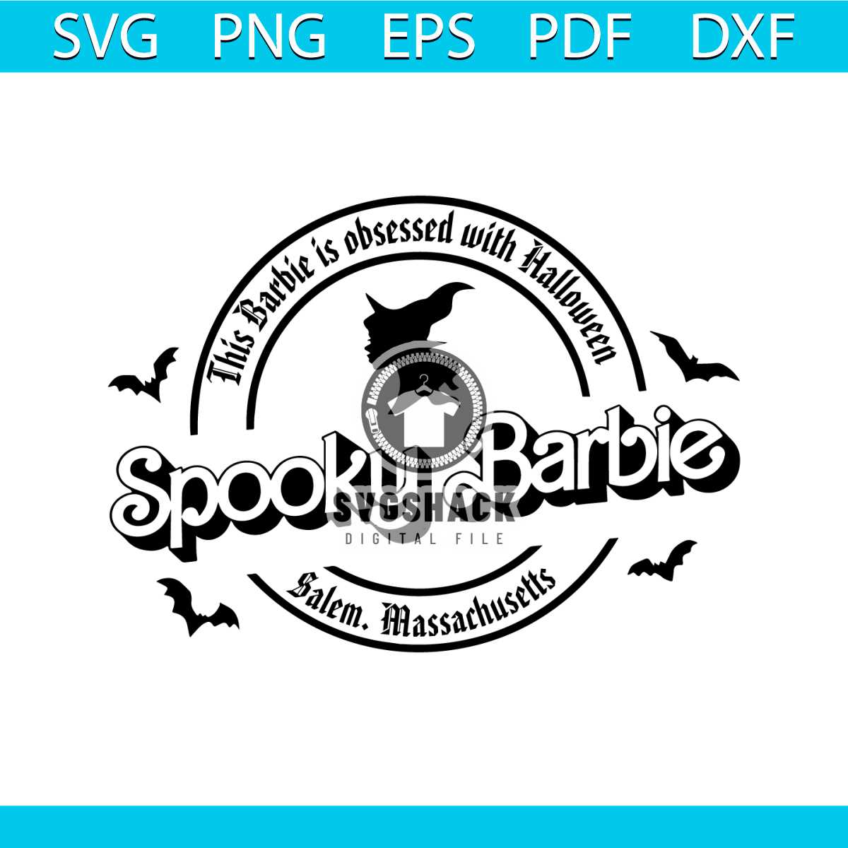 Vintage Spooky Barbie Halloween Salem SVG Digital Cricut Fil | Inspire ...