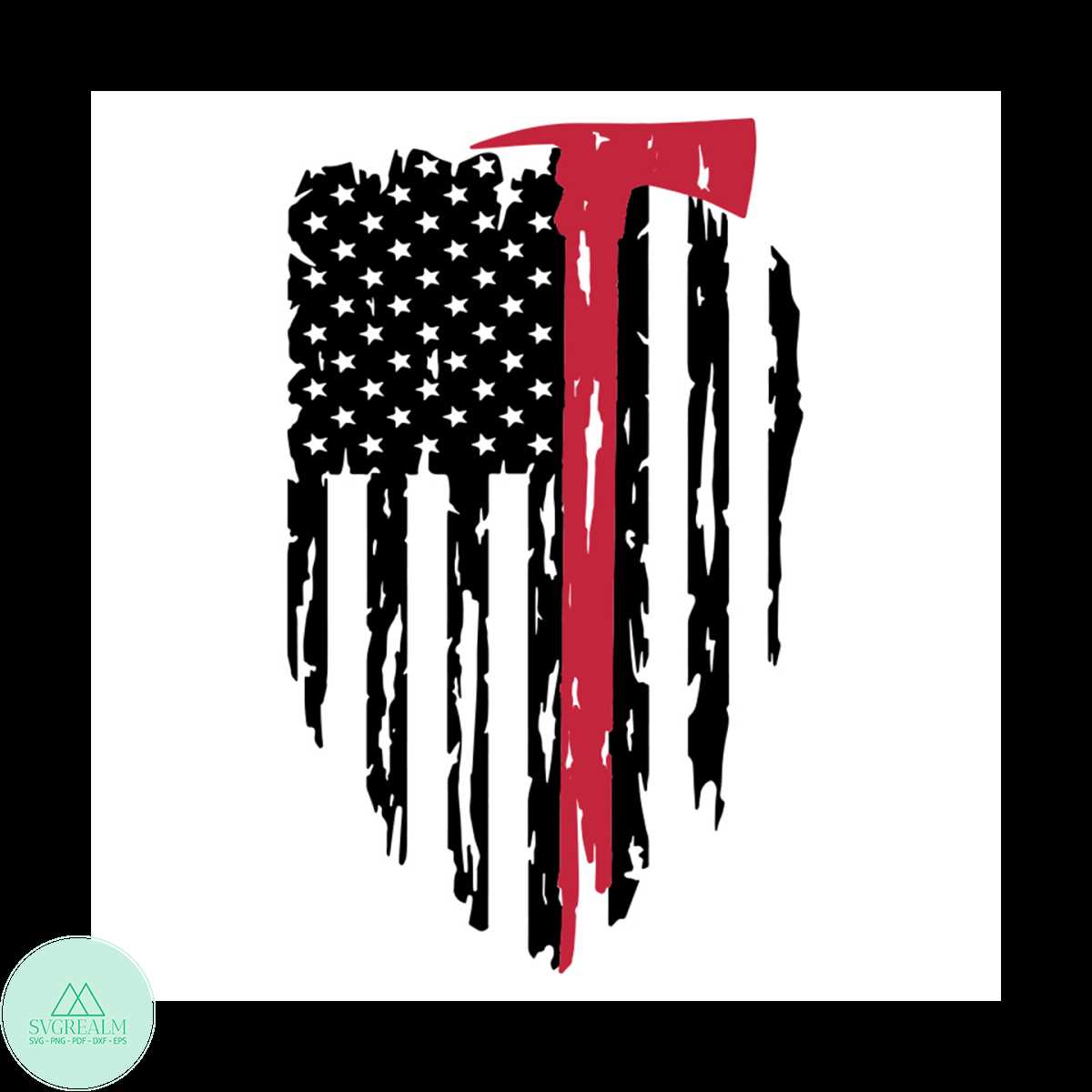 Distressed Firefighter Flag Svg,Fire Department Svg,Firefigh | Inspire ...
