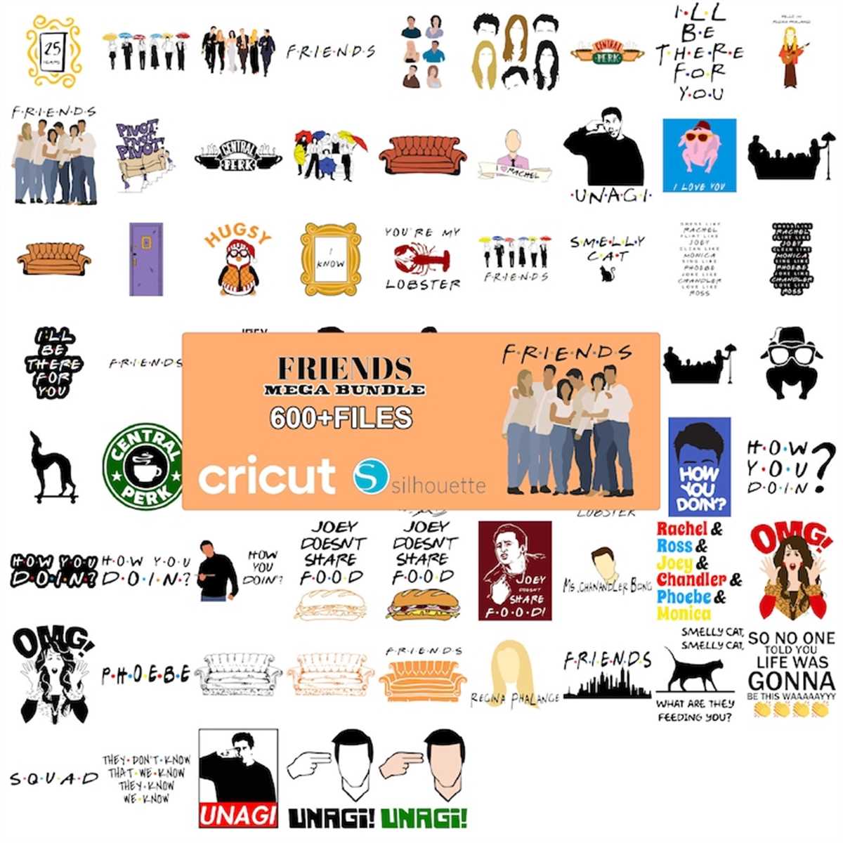 Friends digital, Digital Download, FriendsCricut, Silhouette - Inspire ...