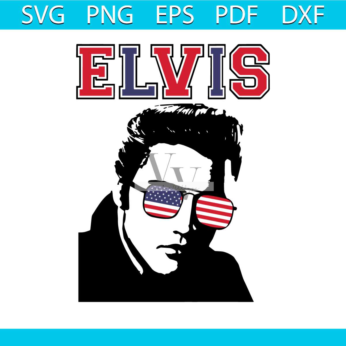 Vintage Patriotic Elvis Presley Singer SVG File For Cricut - Inspire Uplift