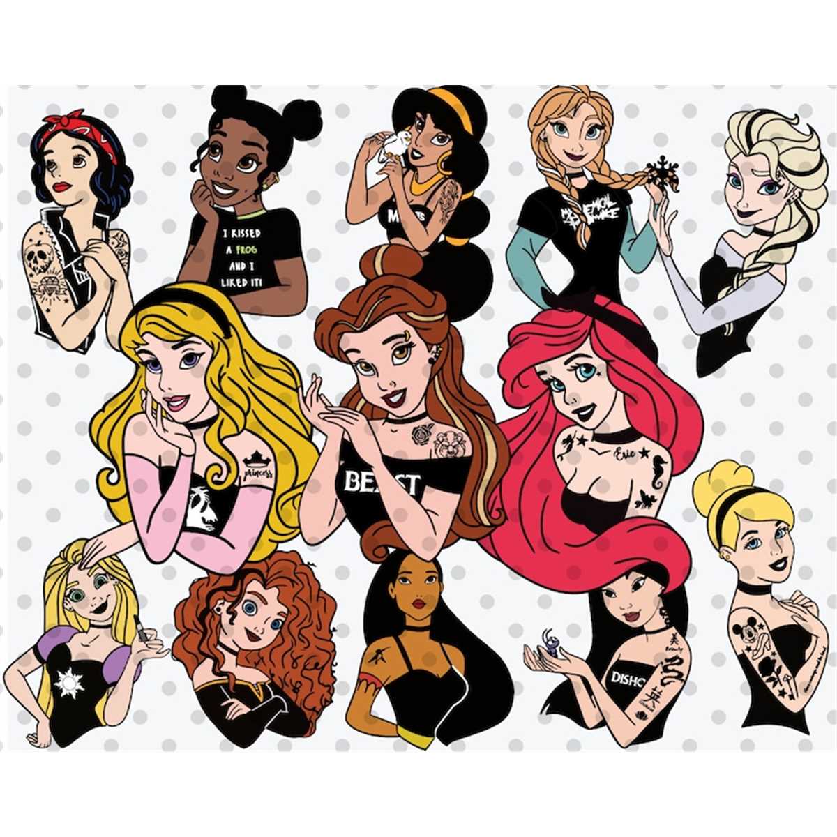 13pcs, Punk Princess Bundle SVG, Goth Princess svg, goth svg | Inspire ...