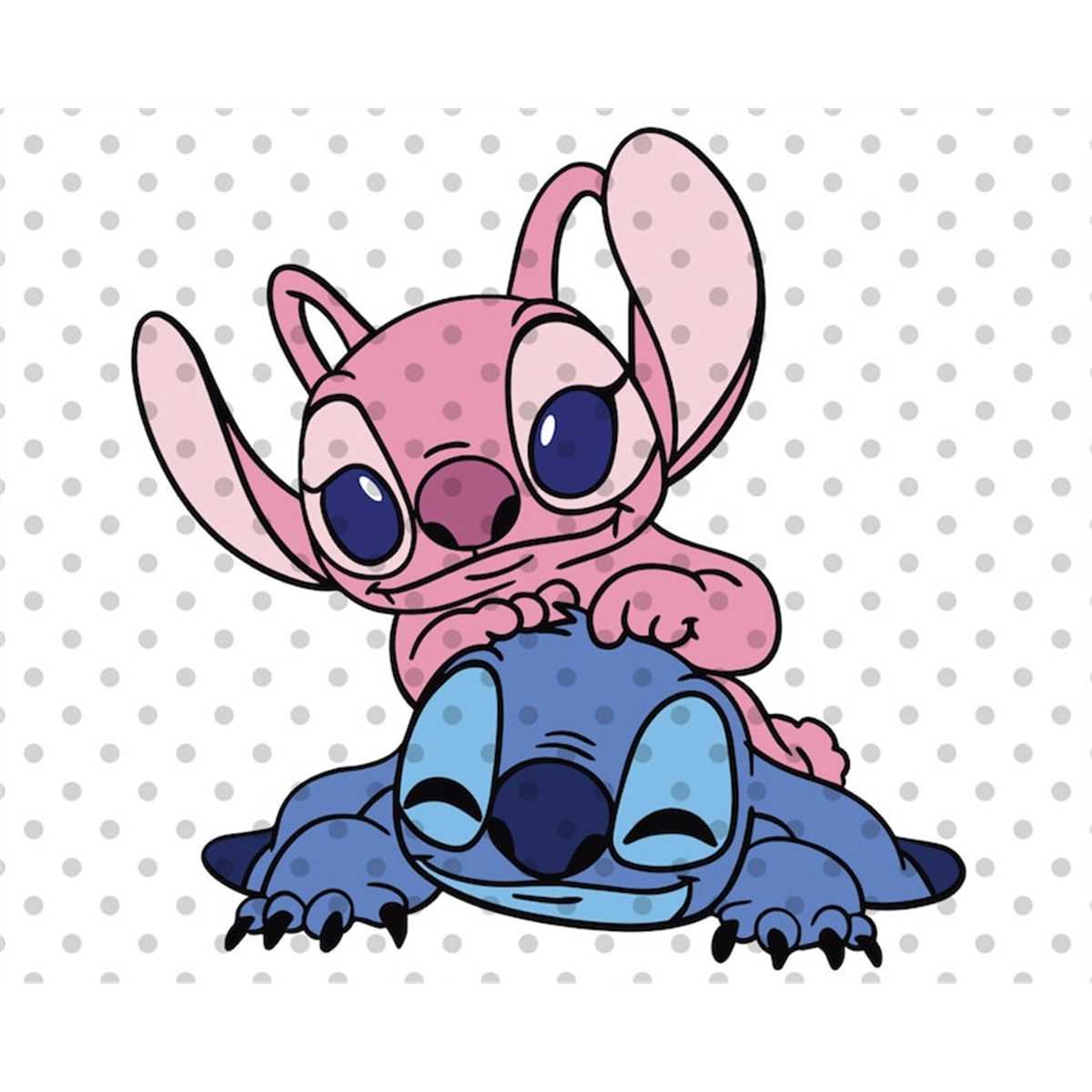 Stitch in Love Svg, Stitch couple svg, angel svg, stitch ang | Inspire ...